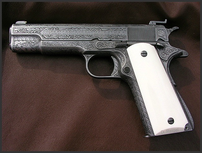 Engraved Colt Model 1911 Ace .22 LR Pistol
