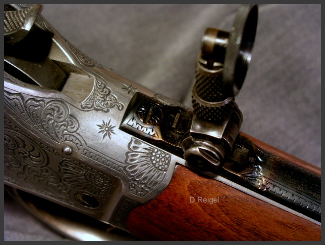Hand Engraved Winchester Model 1885 High Wall 30-40 Krag Rifle