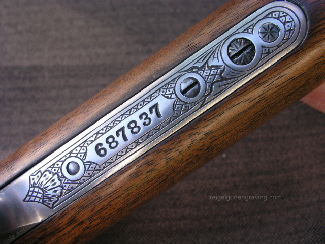 Hand Engraved Winchester Model 1890 .22 Short Pump Action Rifle