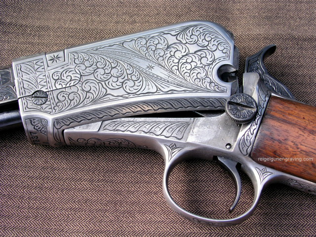 Hand Engraved Winchester Model 1890 .22 Short Pump Action Rifle