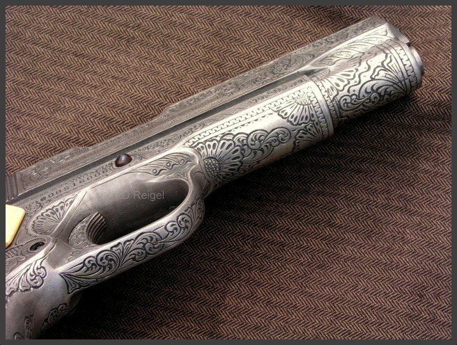 Hand Engraved Colt Model 1911 Combat Commander