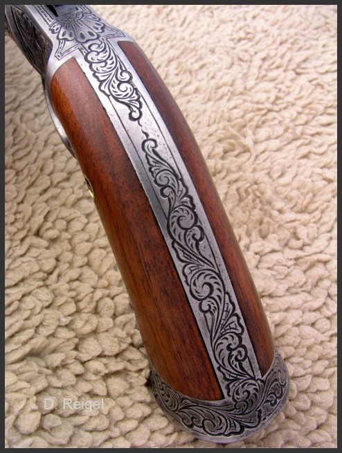 Hand Engraved Stevens No. 35 Off-Hand Single Shot Target Pistol