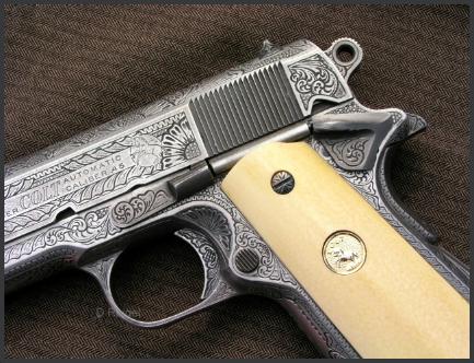 Hand Engraved Colt Model 1911 Combat Commander