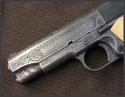 Hand Engraved Colt Model 1911 Combat Commander