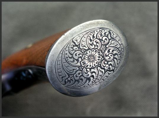 Hand Engraved Stevens No. 35 Off-Hand Single Shot Target Pistol