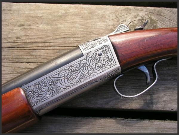 Hand Engraved Winchester Model 37 12 Gauge Shotgun
